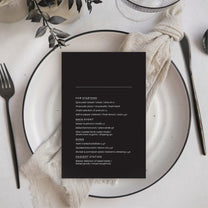 Ciel Menu - Reception/Guest menus for Weddings and Events