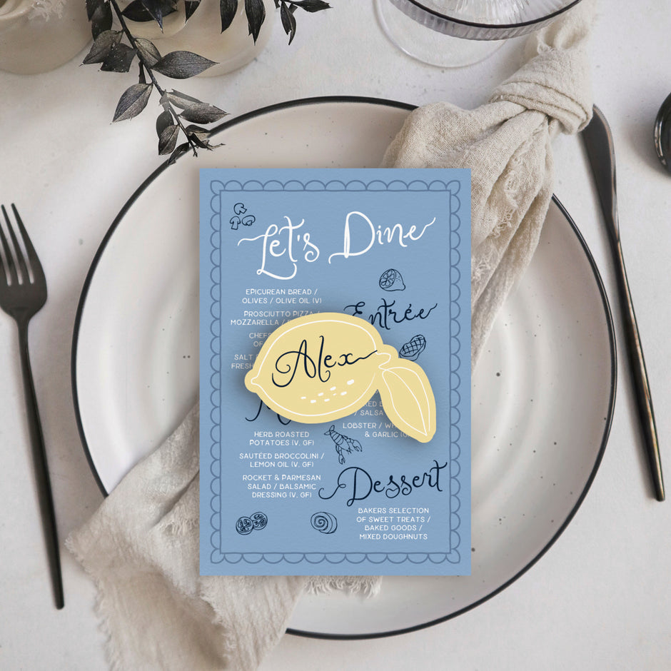 Destiny Menu - Reception/Guest menus for Weddings and Events