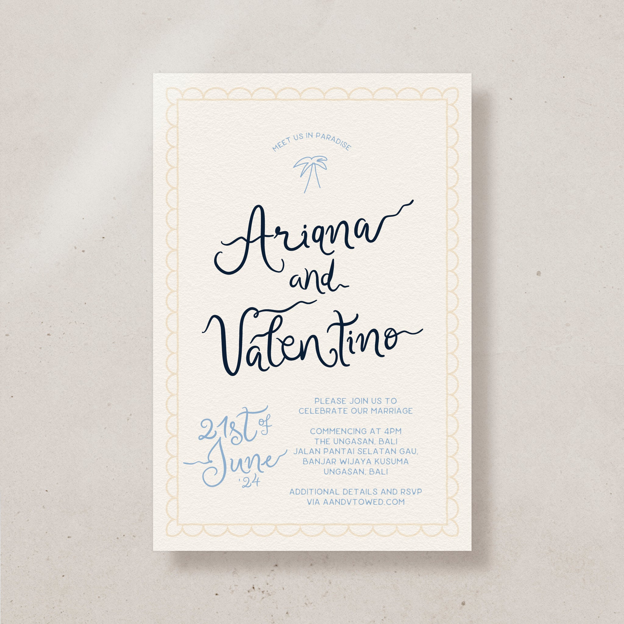 Destiny Invitation - Modern Weddings / Free delivery avail