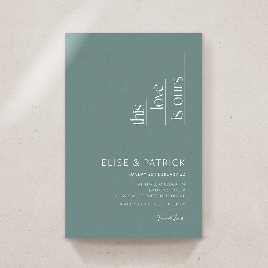 Agape Invitation - Modern Weddings / Free delivery available