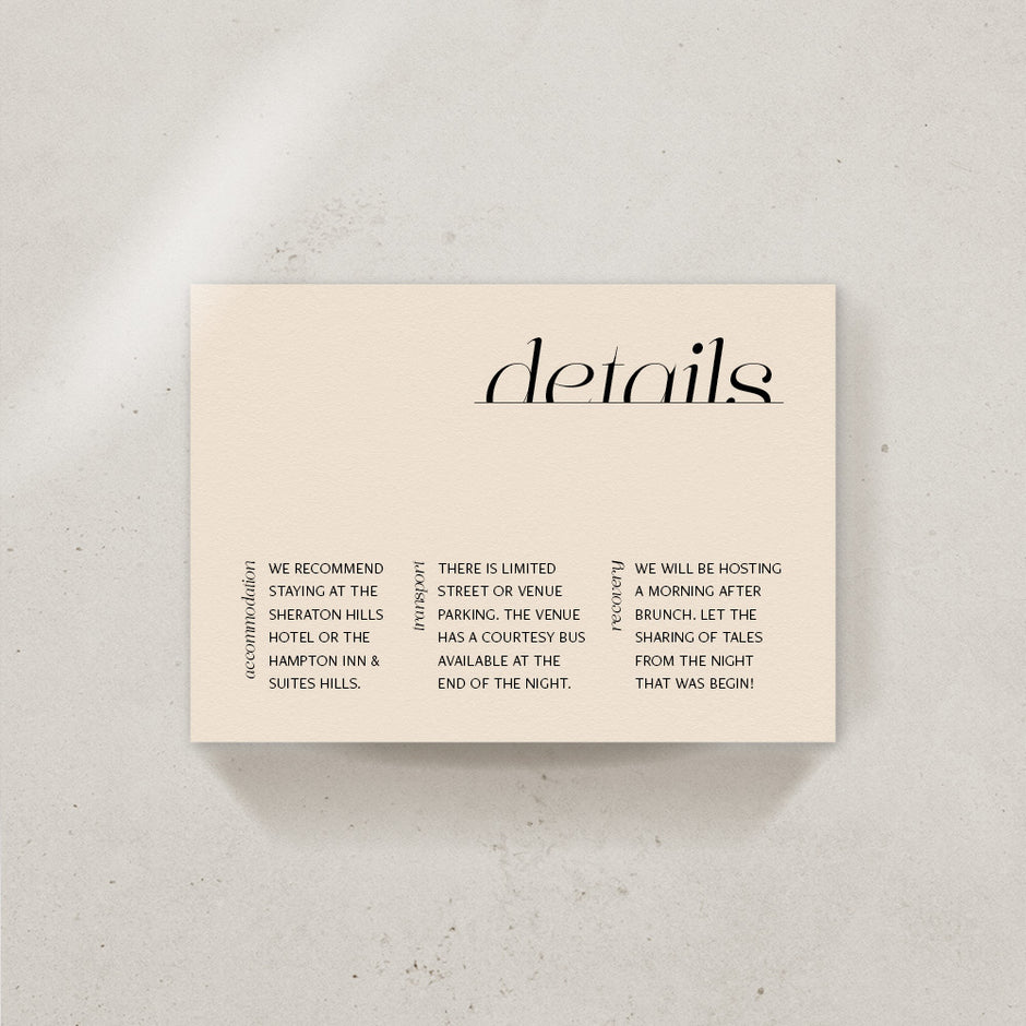 Scintilla Wedding Stationery Collection - Modern Elegance